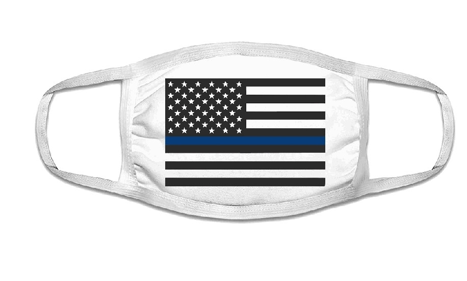 Police Lives Matter Face Mask | Adult Double Ply Soft Cotton 763PO