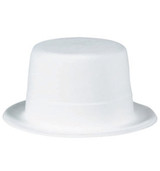 Satin Top Hat White Deluxe 1537 | Privateislandparty.com