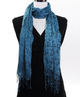 White Peace Sign Scarf 2015