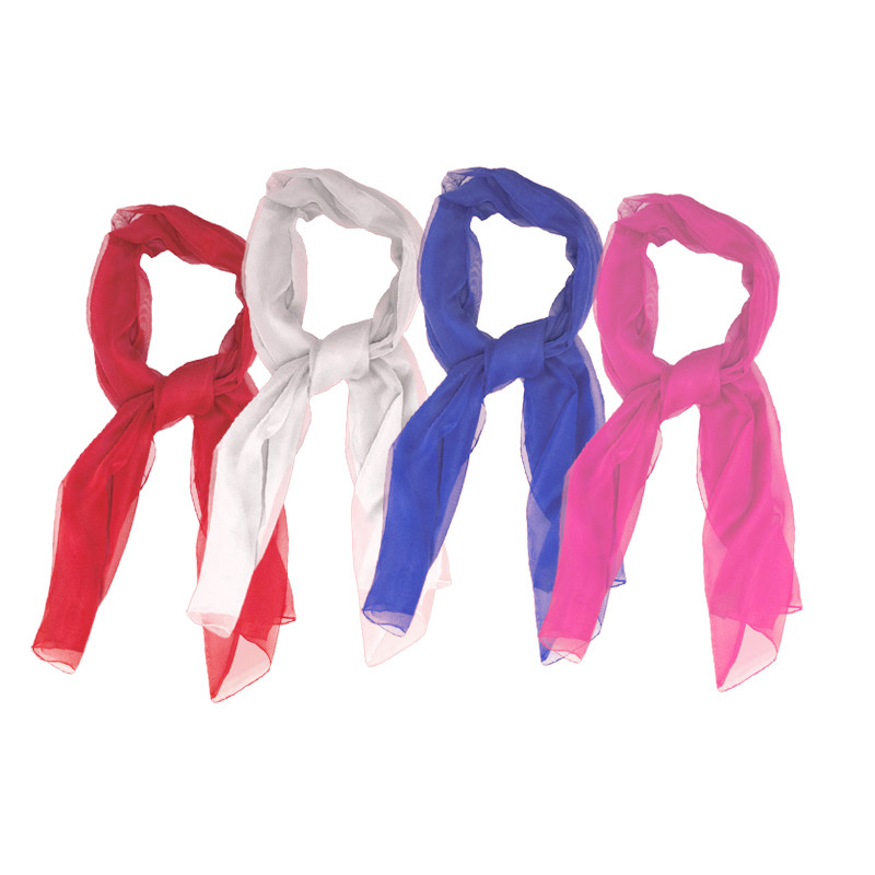 Red Long Sheer Chiffon Scarf 2133