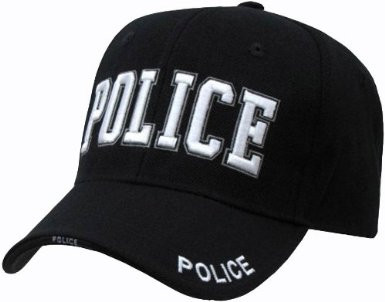 Black Police Hat with Badge 1433 | Privateislandparty.com