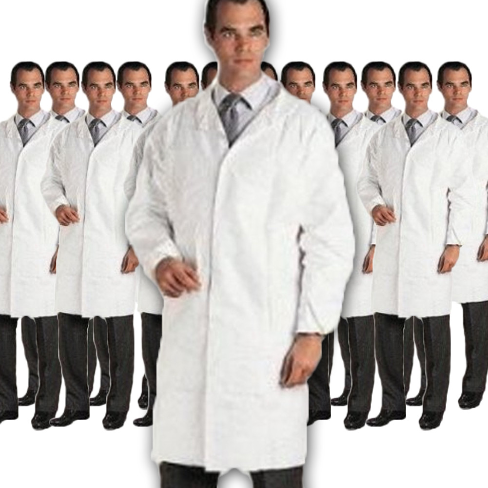 White Adult Costume Lab Coat - Private Island Party