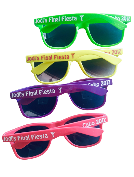 Custom Vintage 80 Style Sunglasses - for Weddings, Bachelorette, Theme ...