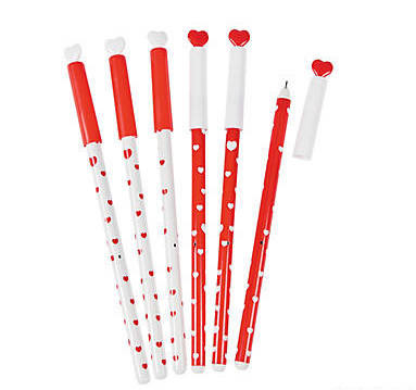 Valentines Day Heart Pens | 12 PACK