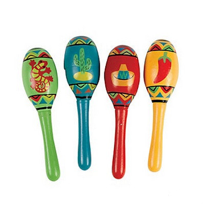 Mini Maracas Bulk | Cinco De Mayo Maracas | 12PK 1745