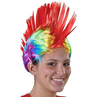 Led Rainbow Mohawk Wig 6070