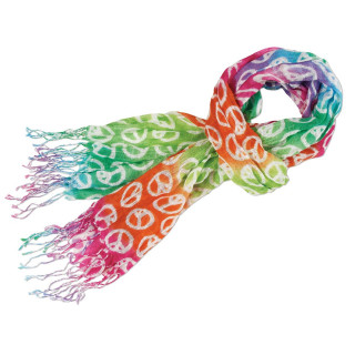 Turquoise Peace Sign Scarf 2014