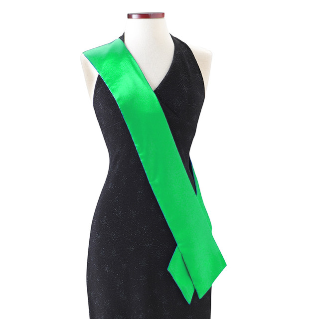 Custom Pageant Wedding Kelly Green Satin Sashes 60" 6856 (Fonts in ...