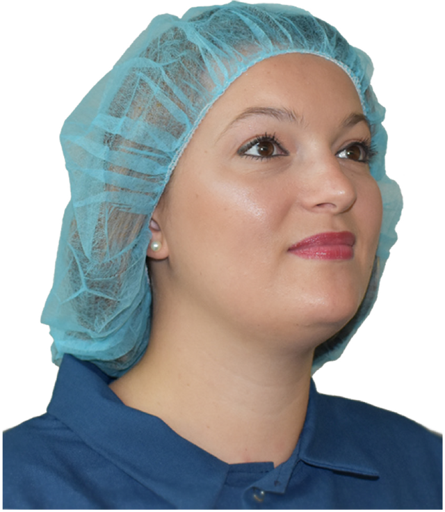 Bouffant Cap Bulk | Disposable White/Blue 21"and 24" Polypropylene 100 PACK