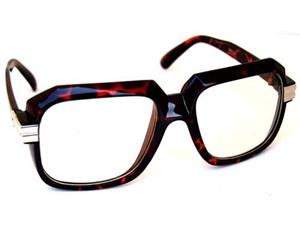 Rapper Style Black Frame/Clear Lens Sunglasses 1145 - Private Island Party