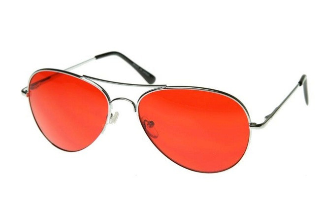 12 PACK Silver Frame and Red Lens Aviator Sunglasses 1105D - Private ...