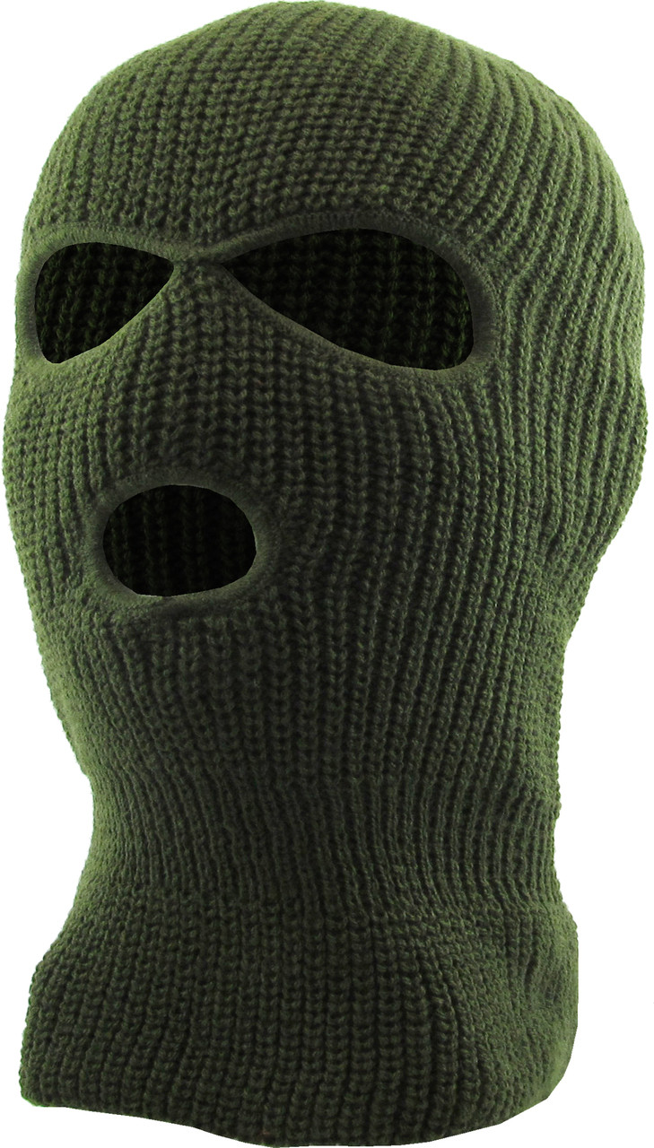 Thief Mask - 3-Hole Knit Robber Black 12 PACK | 3051D - Private Island ...