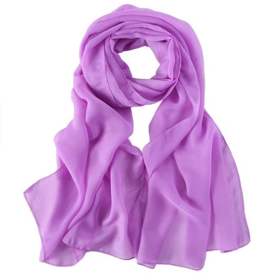 Hot Pink Long Sheer Chiffon Scarf 2130
