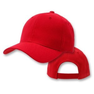 Red Adjustable Baseball Cap 1382