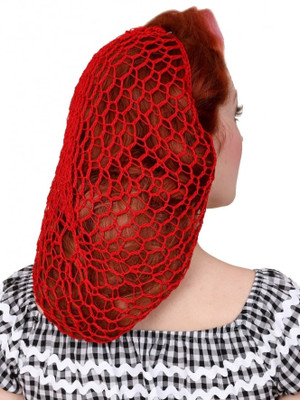 12 PACK Red Crochet Hair Snood 6620