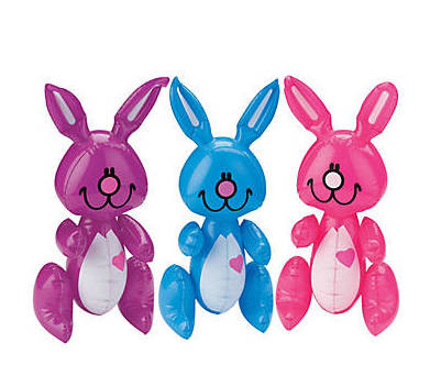 Inflatable Bunnies 14" 12 PACK 1898
