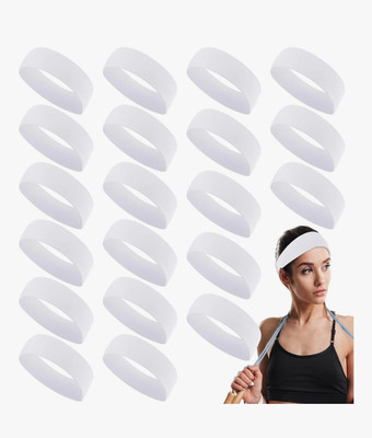 Bulk White Sweatbands Headbands 3099 - Private Island Party