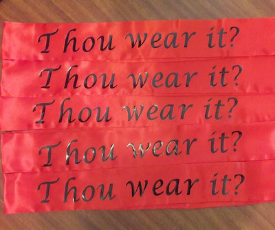 Custom Pageant Wedding Red Sashes Satin Quality 60" 6859 (Fonts in ...