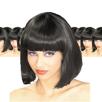 Black Bob Supermodel Wig Dozen 6042D