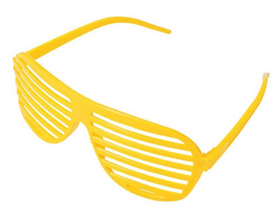 Yellow Shutter Shades 12 PACK WS1164Y - Private Island Party