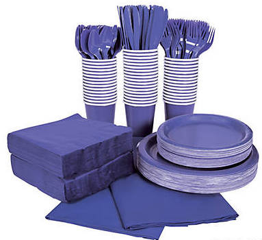 Purple Tableware Party COMPLETE Pack for 48 | 386816 - Private Island Party