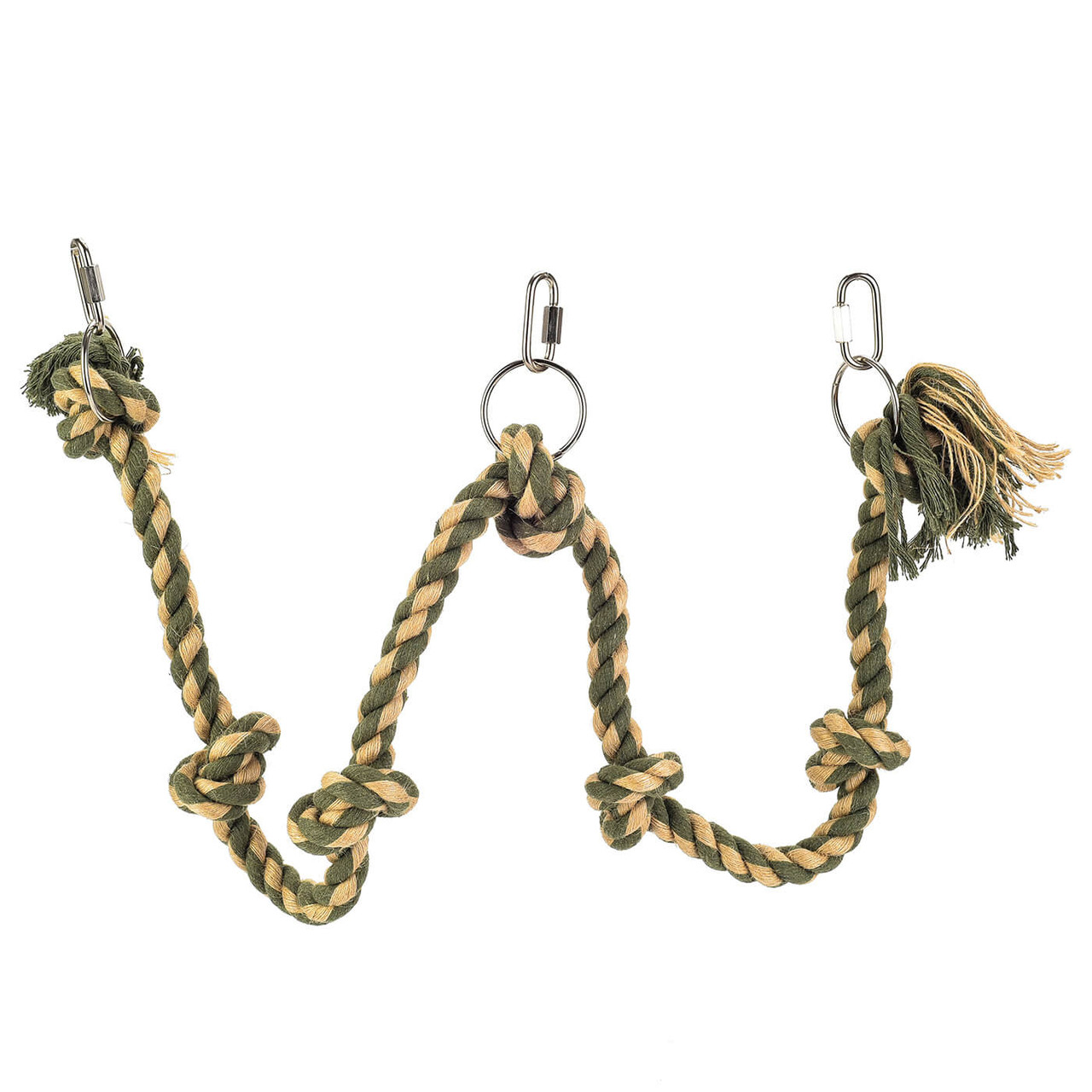 Hexagonal Rope Parrot Perch & Swing