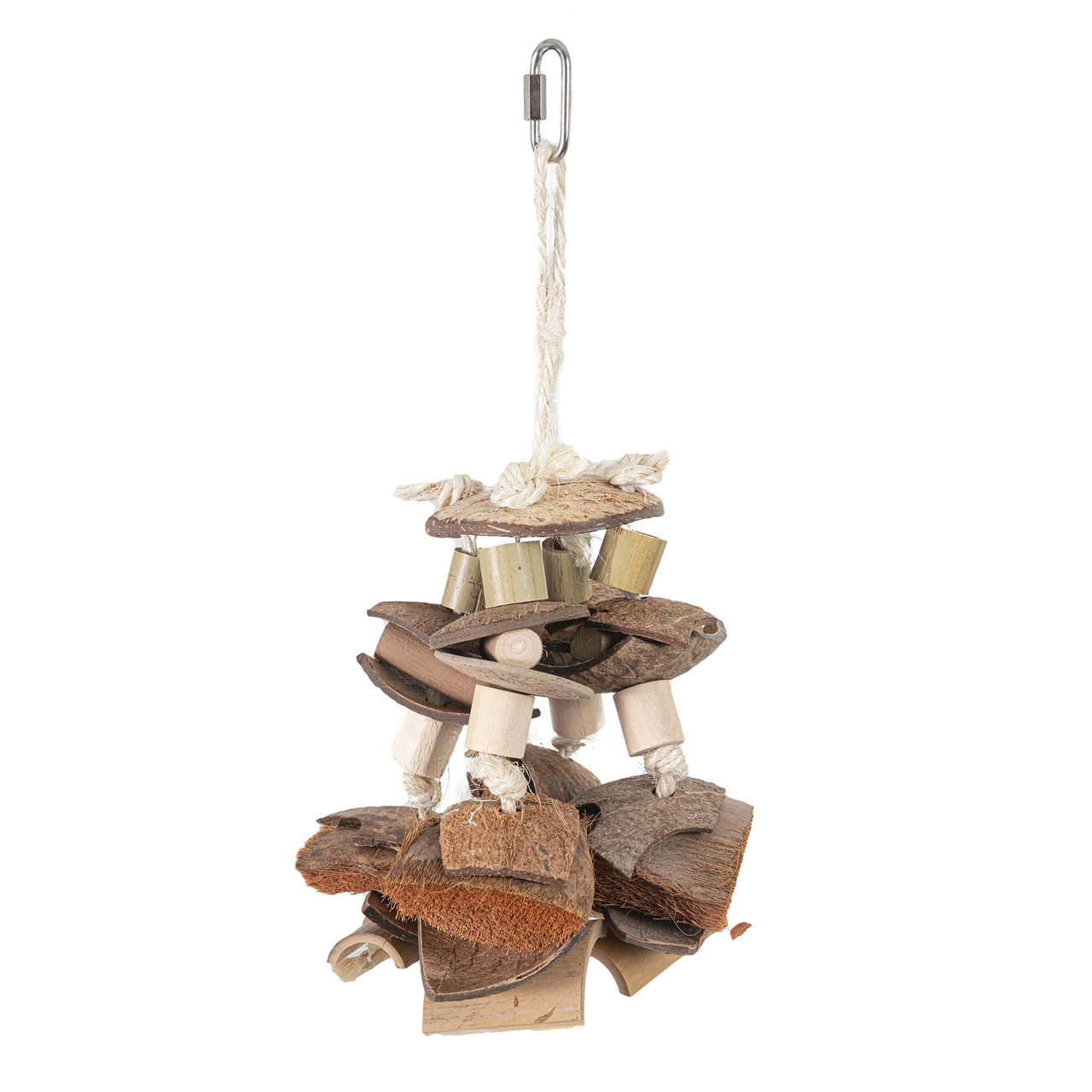 Chew & Chime Parrot Toy with Safe Bird Cuttlefish Bone