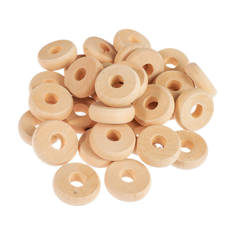 Wooden Beads DIY Parrot Toy Making Parts - Pack of 30