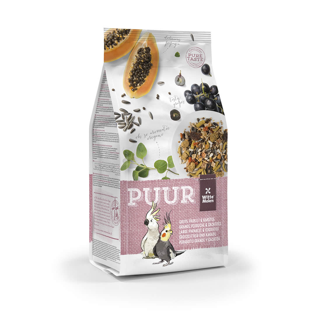 PUUR Gourmet Parrot Food Seed Mix for Cockatiel & Cockatoo