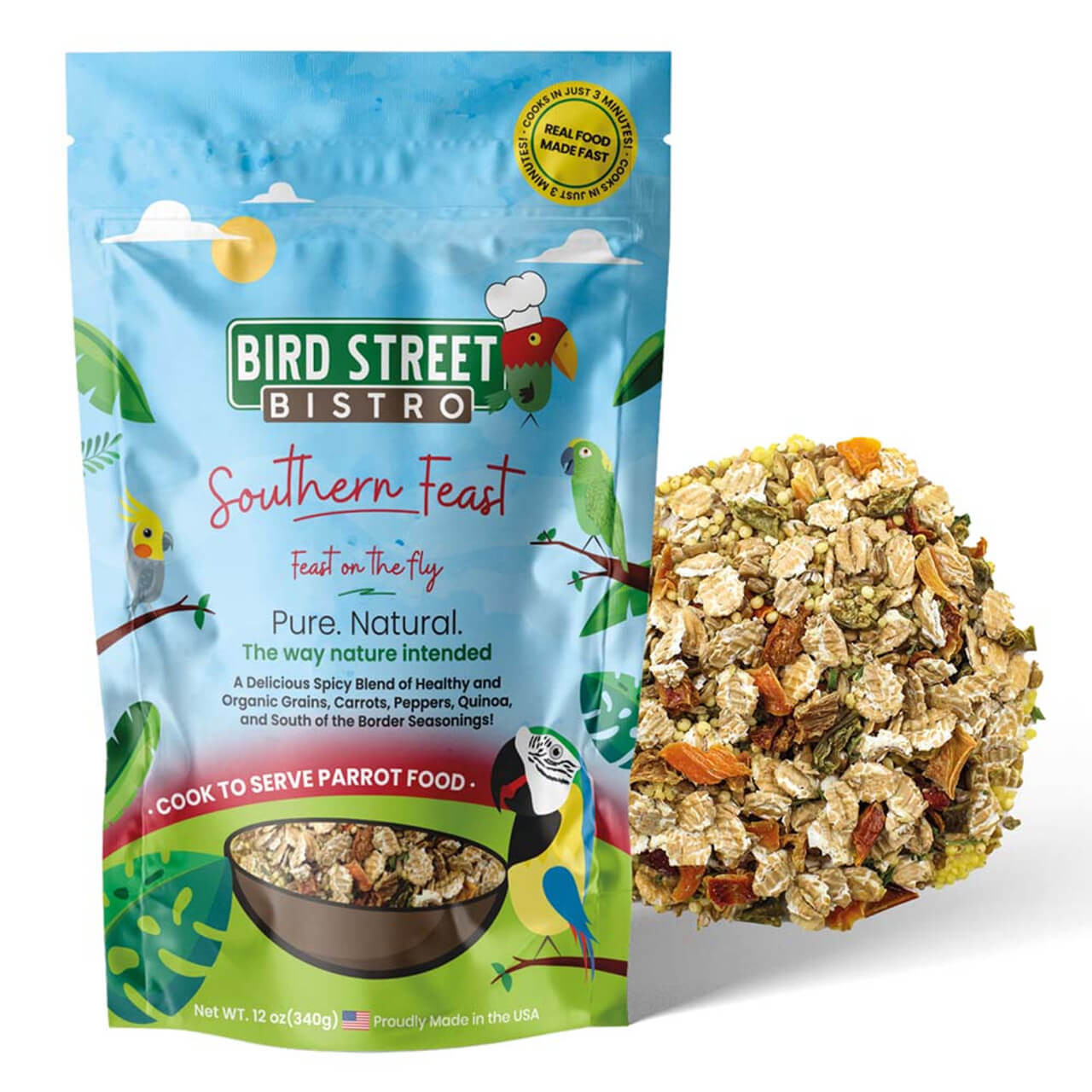 Bird Street Bistro AppleBerry Feast Organic Parrot Food