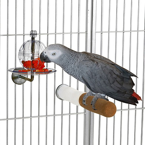 Buffet Ball with Cage Mount - Tough Foraging Parrot Toy