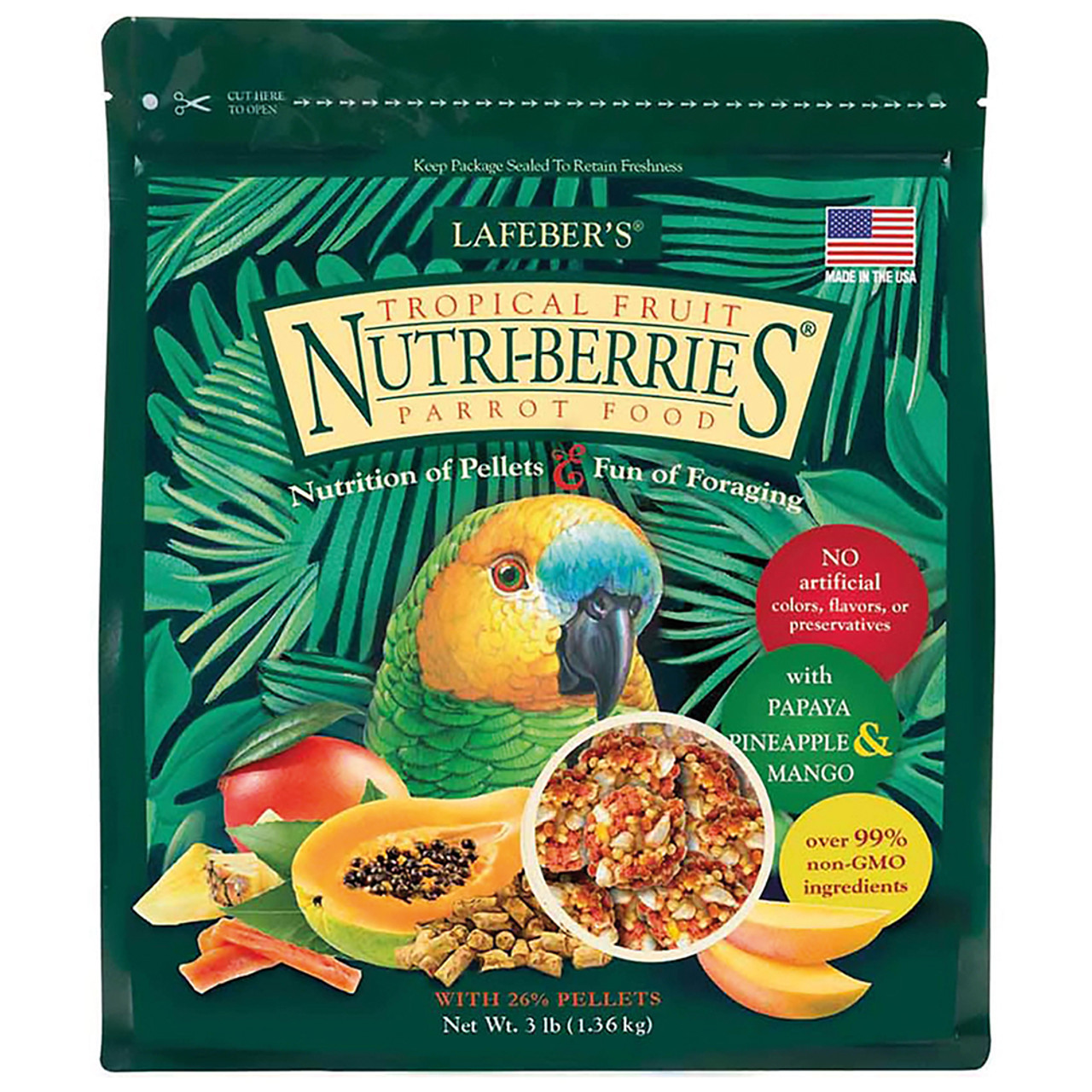 NutriBerries Fruity Parrot Food - Parrot Essentials