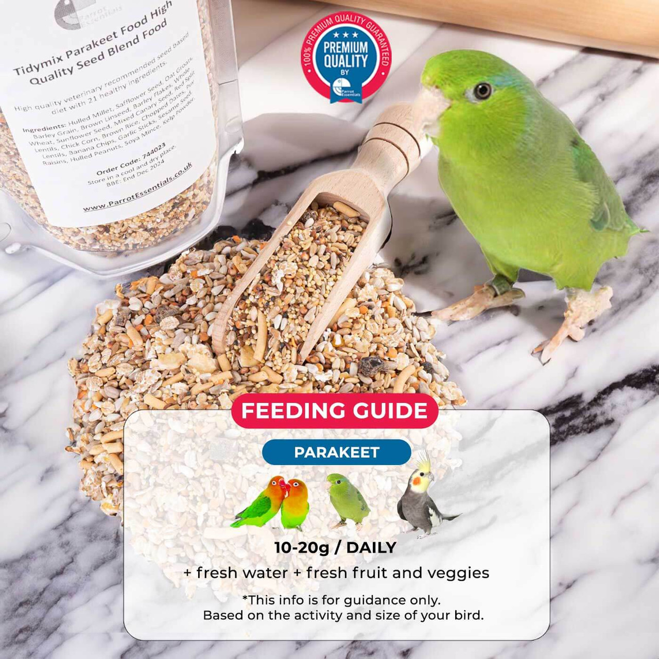 Mixed Seeds Parakeet Food Blend - Parrot Essentials