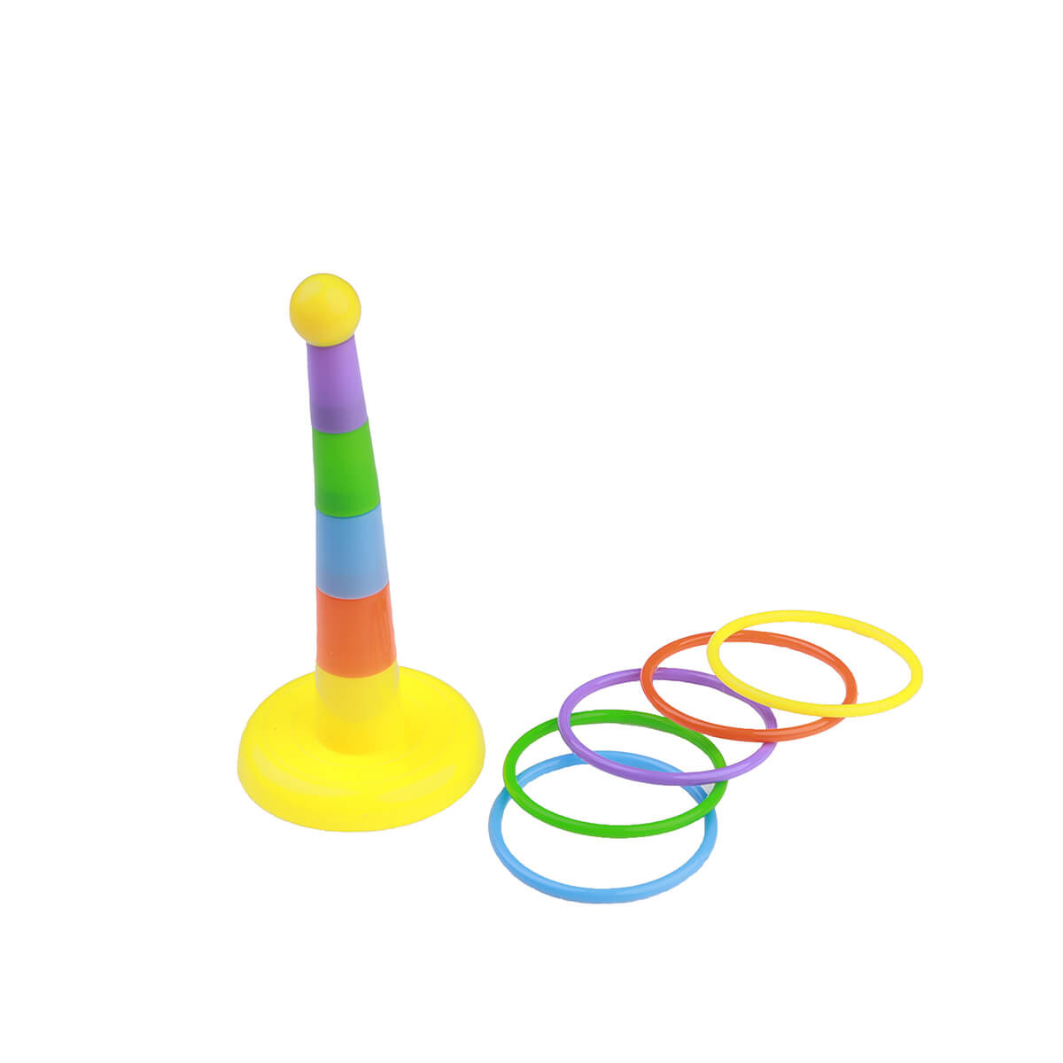Rainbow Hula Hoops Rings Trick Training Parrot Toy - Tall