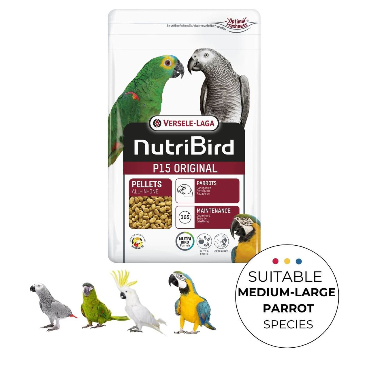 NutriBird P15 Original Pellets Parrot Food - Parrot Essentials