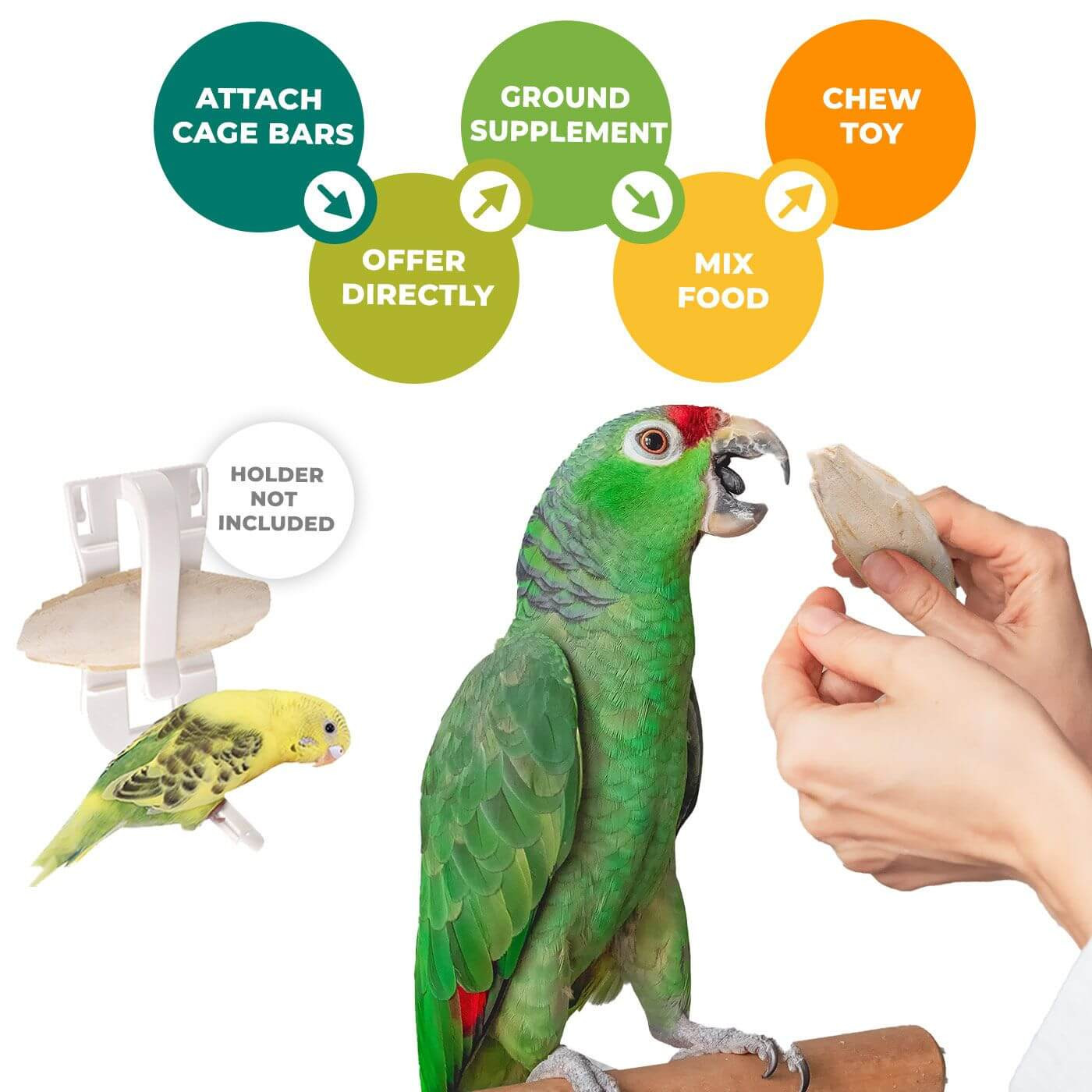 Cuttlefish Bone for Parrots & Pet Birds - 100g Pack