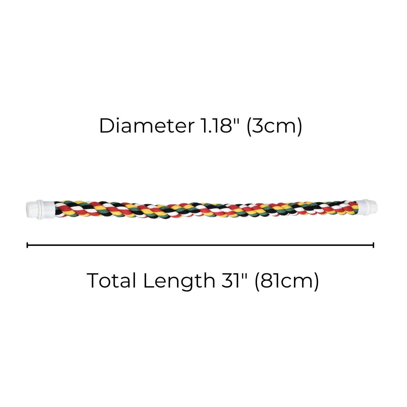 Large Colourful Rope Parrot Perch for Bird Cages