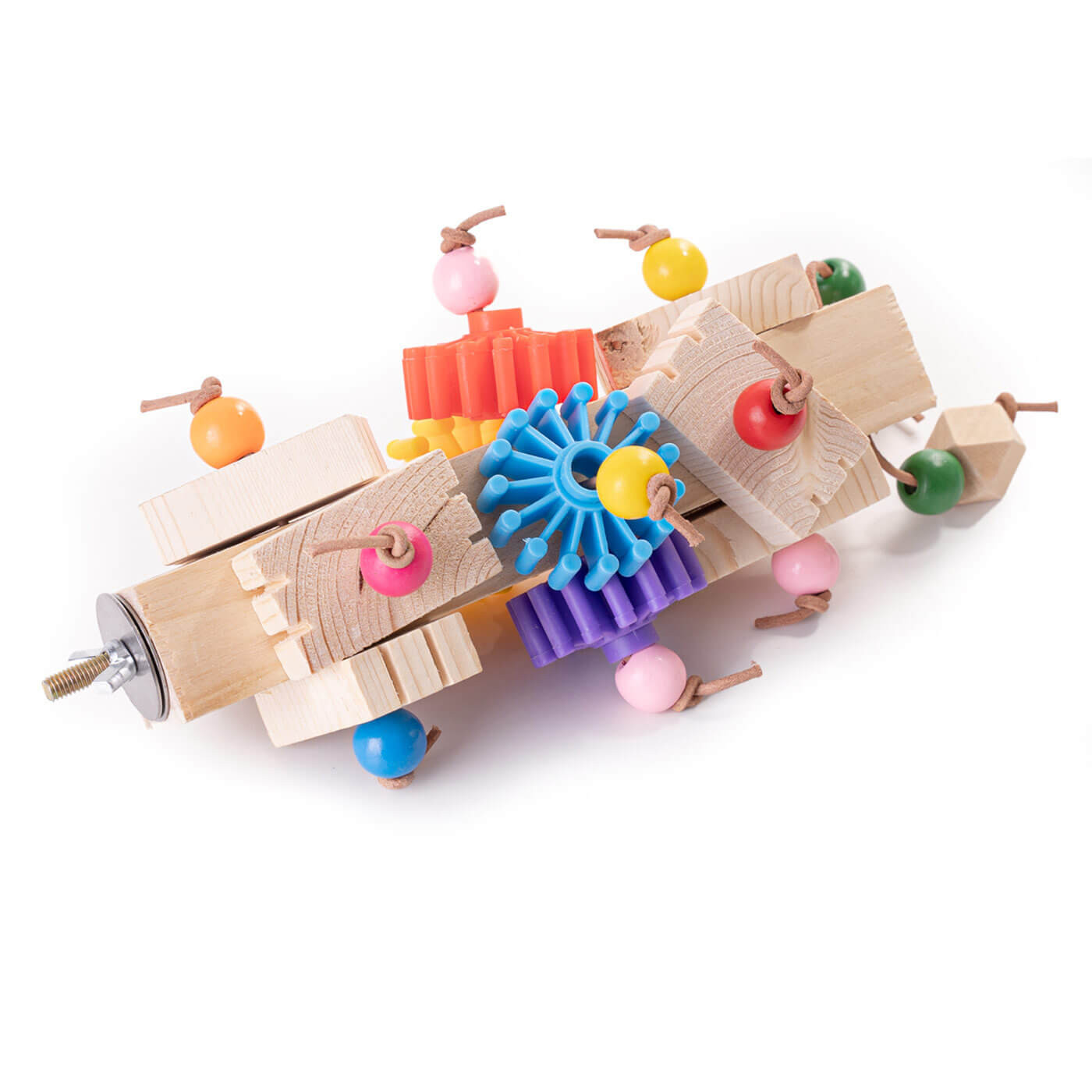 Natural Spinning Fun Foraging Parrot Perch for Bird Cages