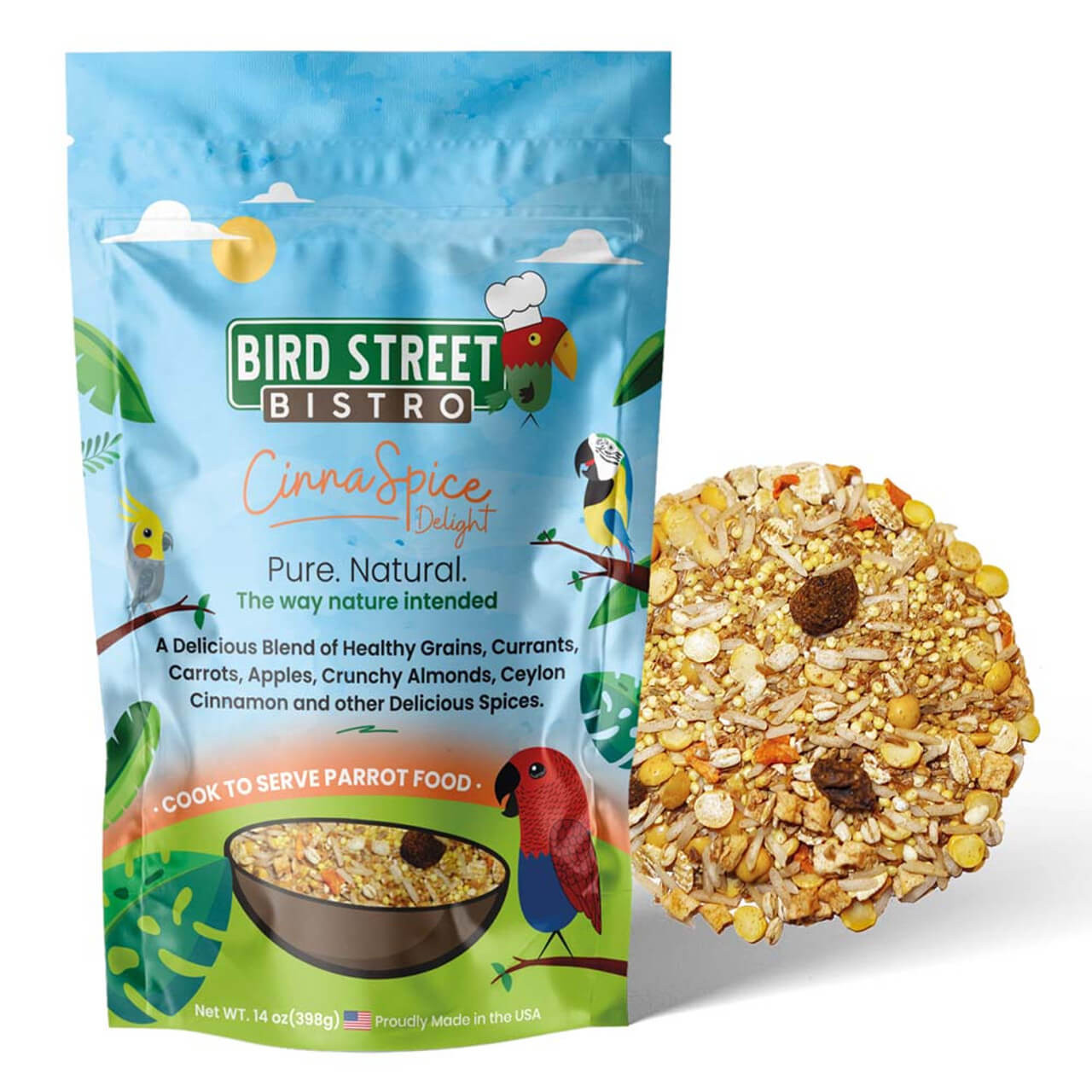 Bird Street Bistro AppleBerry Feast Organic Parrot Food