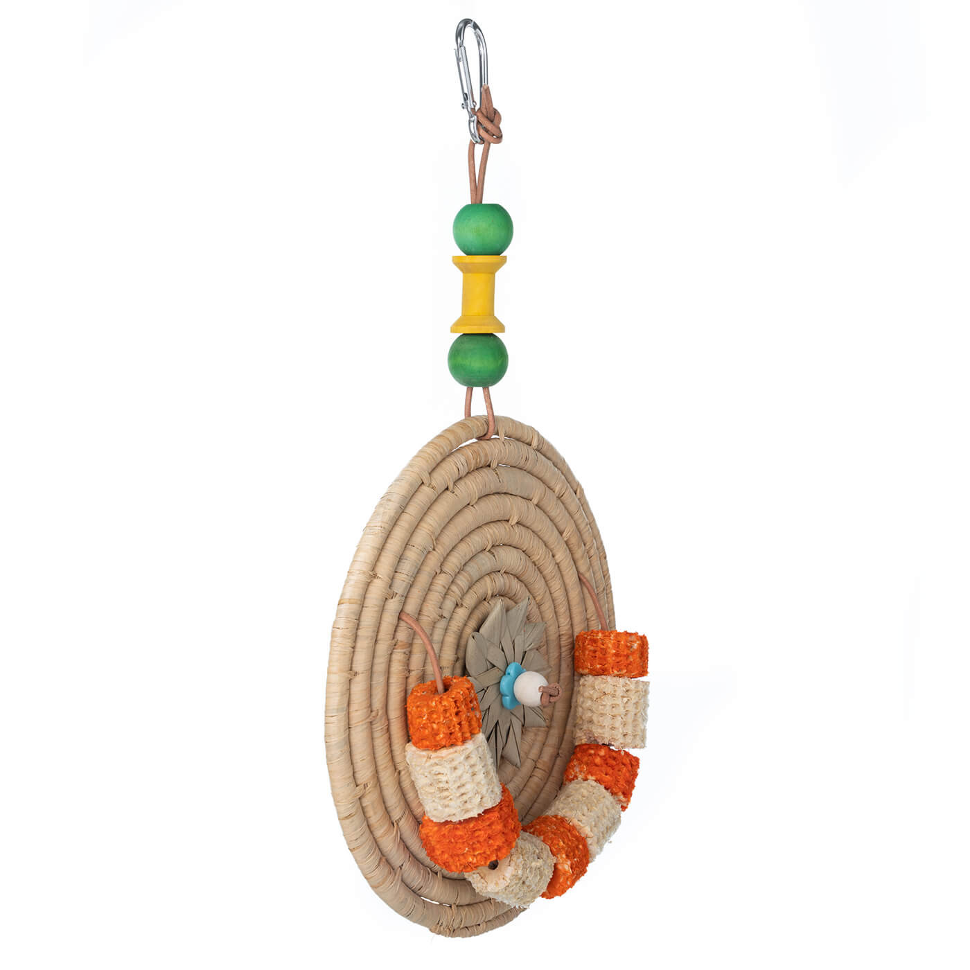 Christmas Star Corn Leaf Mat Natural Parrot Toy for Birds