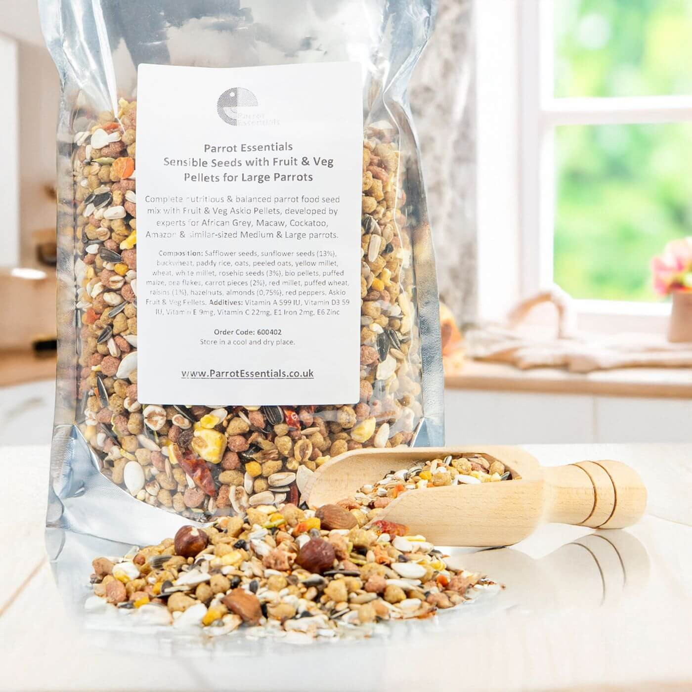 Sensible Seeds with Fruit & Veg Pellets for Large Parrots by Parrot ...