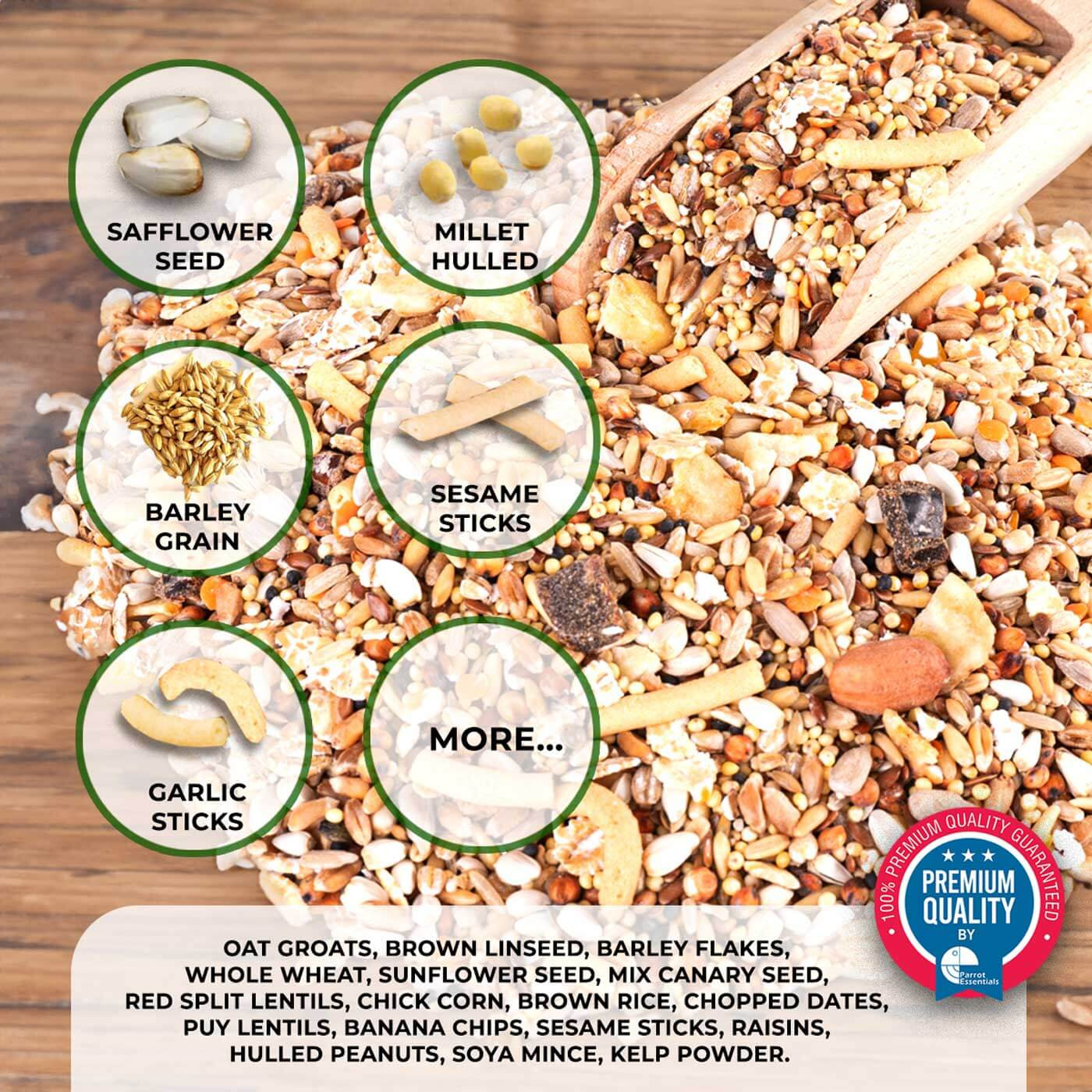 Mixed Seeds Parakeet Food Blend - Parrot Essentials