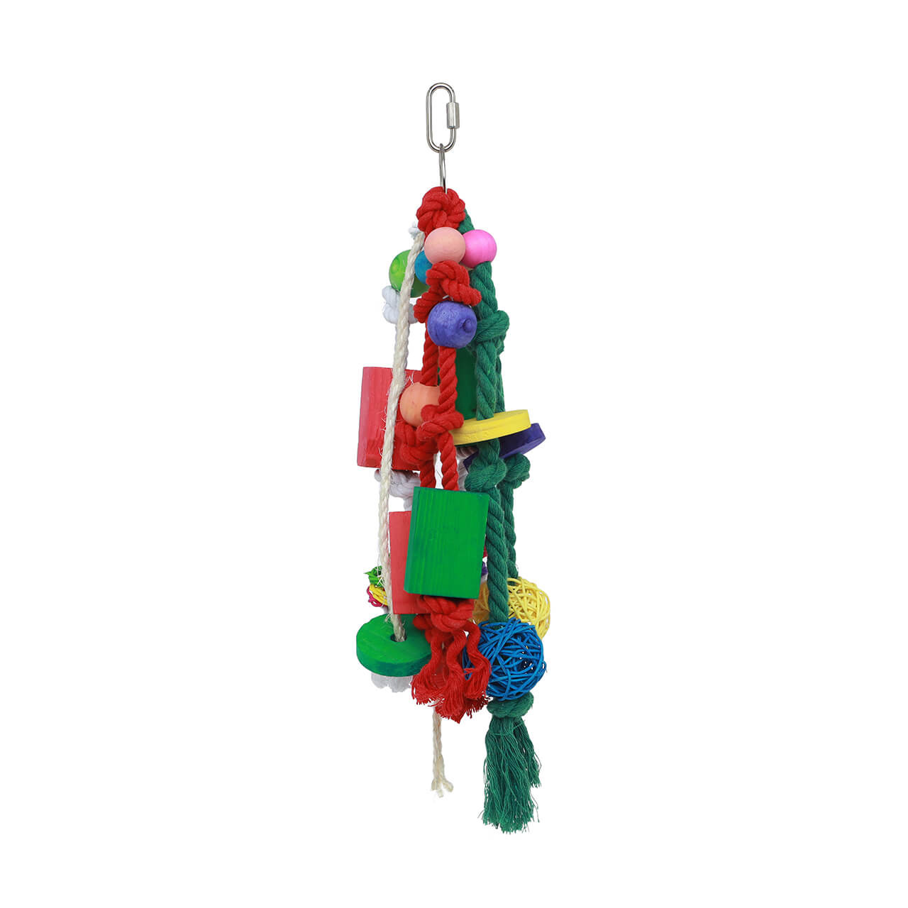 Jungle Wood, Rope and Wood Preening Parrot Toy for Pet Birds