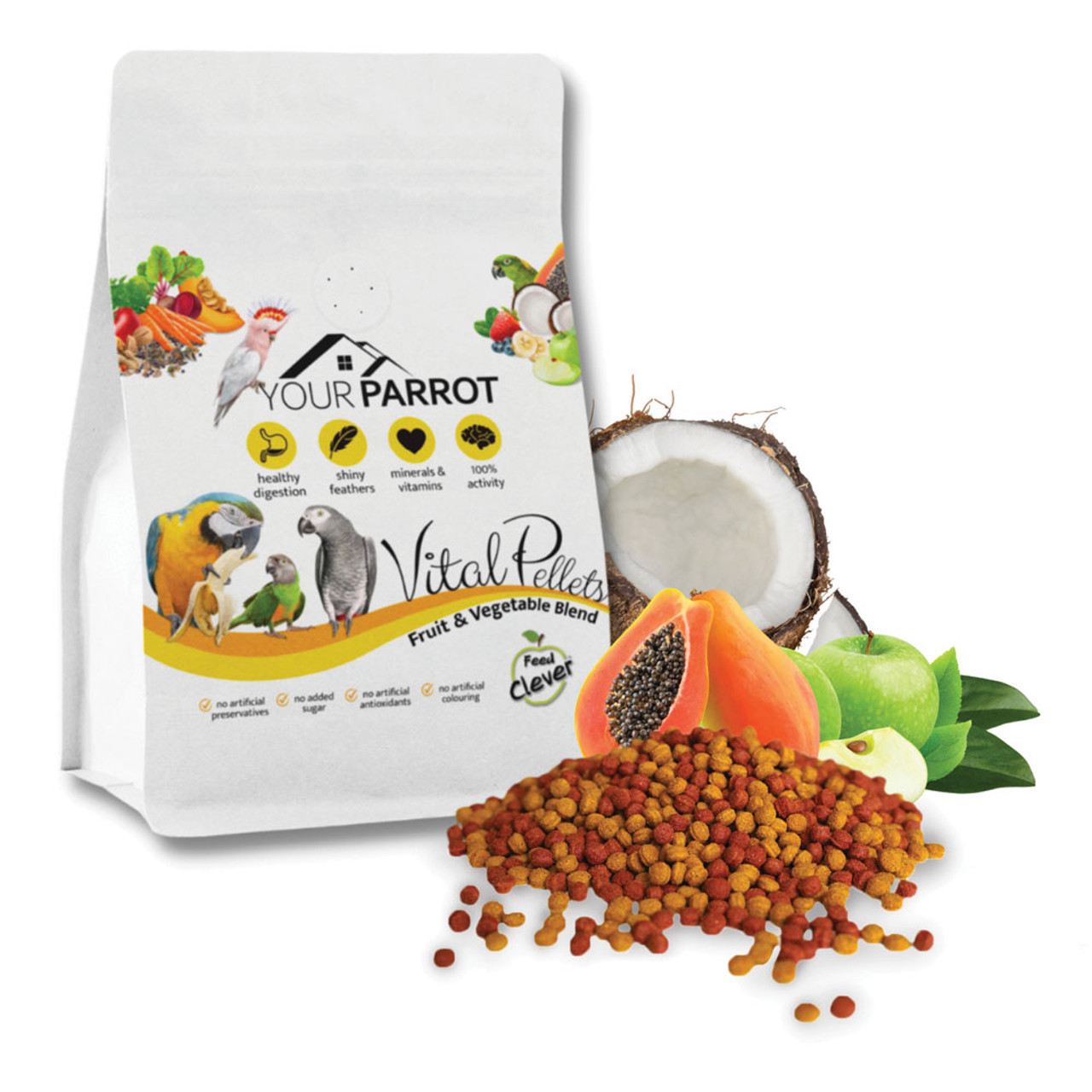 Natural Pellet Parrot Food - Large - Parrot Essentials