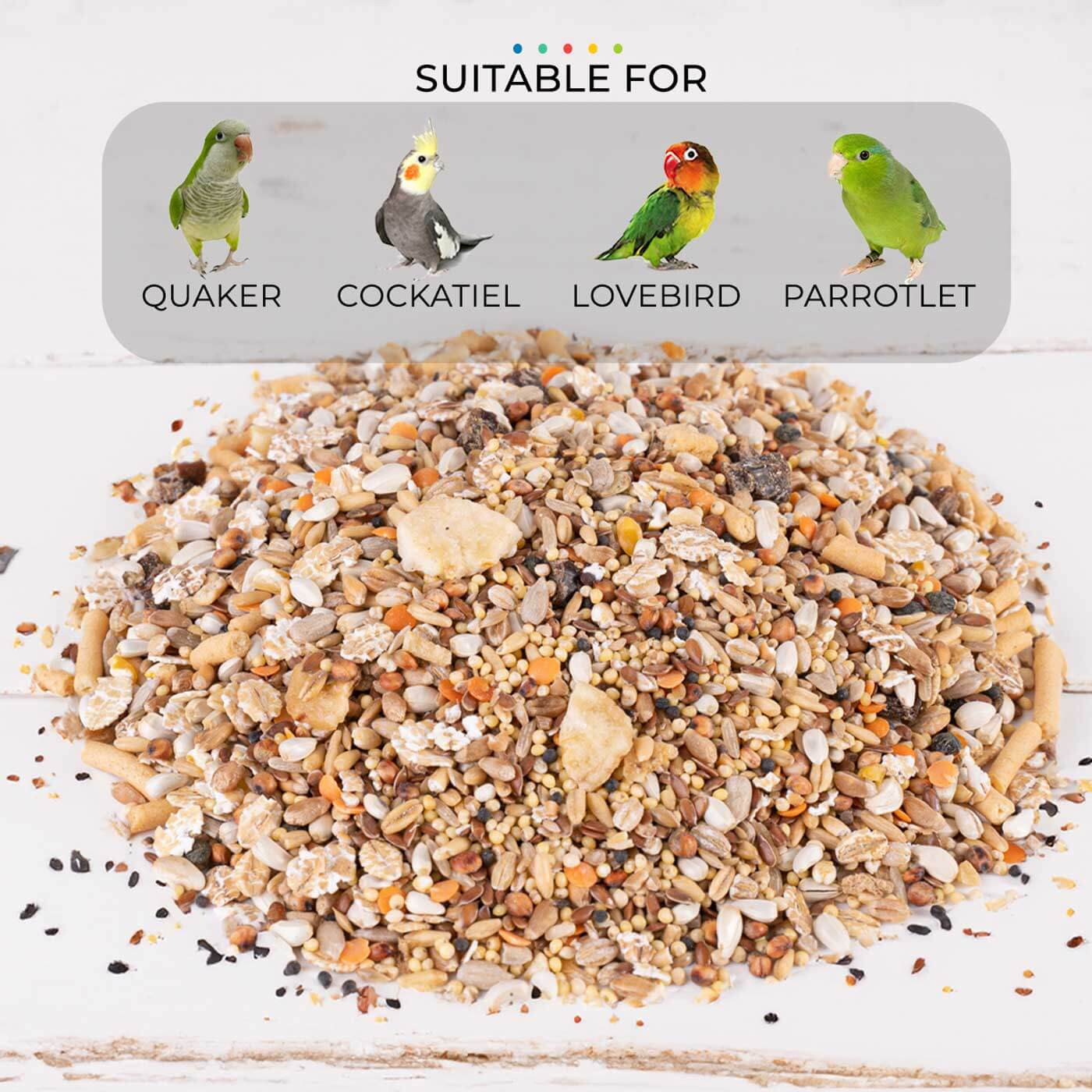 Mixed Seeds Parakeet Food Blend - Parrot Essentials