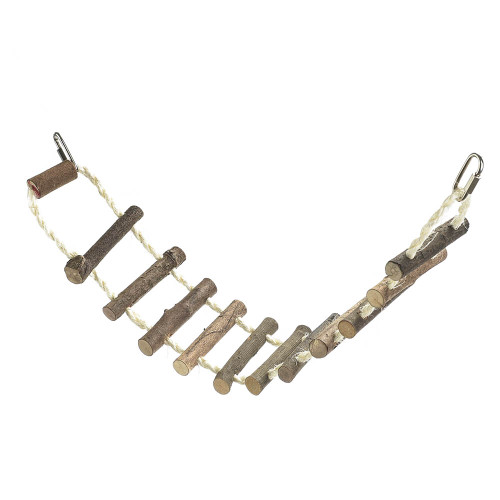 Rope Ladder Logs Natural Parrot Toy for Bird Cages