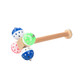 Colourful Spinning Wiffle Balls Parrot Perch Toy