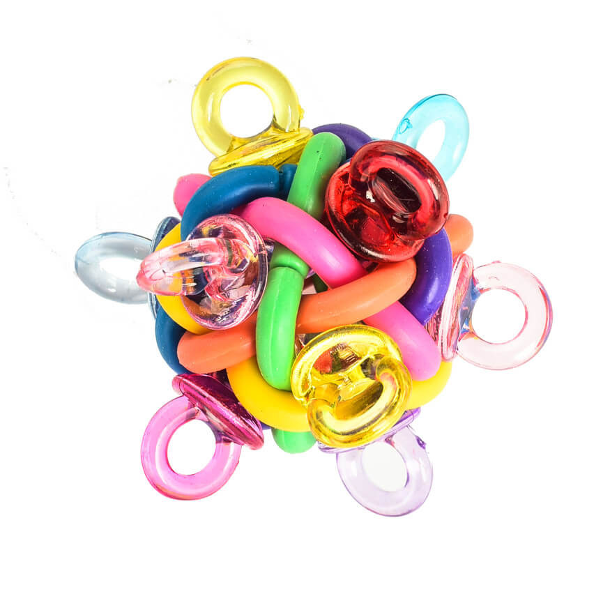 Beads Ball Parrot Foot Toy - Small - Parrot Essentials