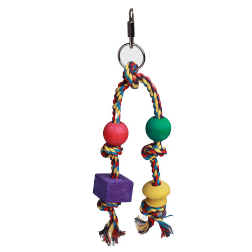 Colourful Cotton Rope Parrot Toy - Parrot Essentials