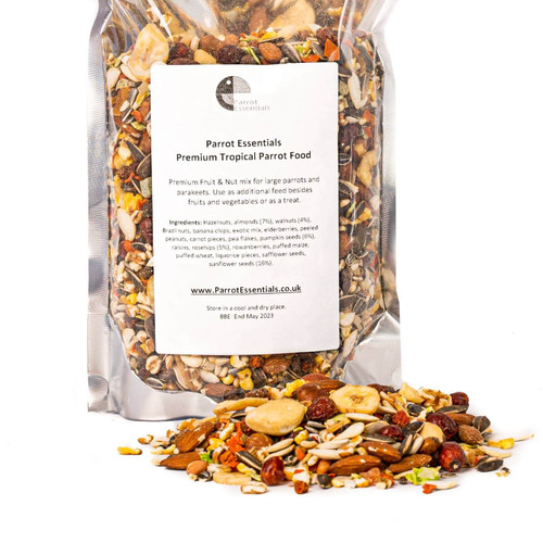 Premium Tropical Parrot Food Seed mix with Fruit and Nuts